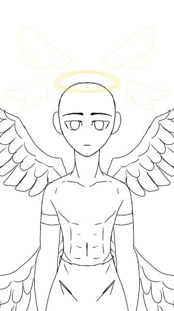 Anime Boy With Wings Base