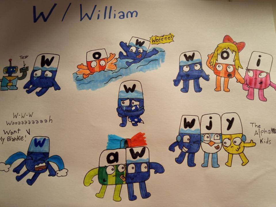 Sketches of Alphablock W by MurasakiBird2005 on Sketchers United