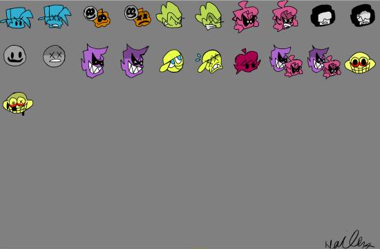 My handmade icons for FNF - Sketchers United