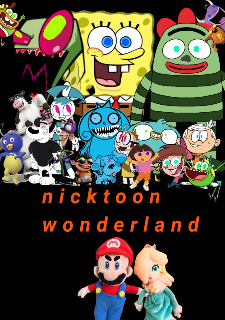 Poster Mit Nicktoons Figuren Nickelodeon Cartoon Studio "Maak Je Eigen