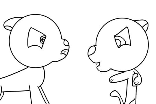 Weasel stealing from a bear art base on Sketchers United