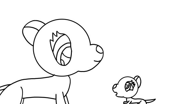 Lioness with her cub art base - Sketchers United