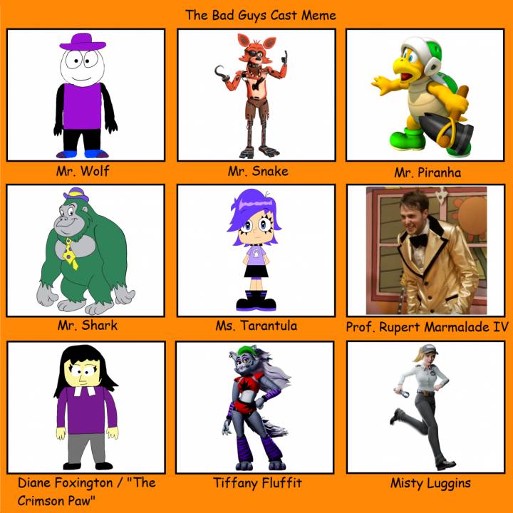 The Bad Guys Cast Meme Full Version By Sebas1118 On Sketchers United