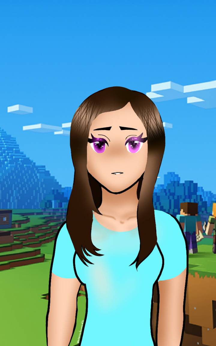 Minecraft Drawings Steve Girl