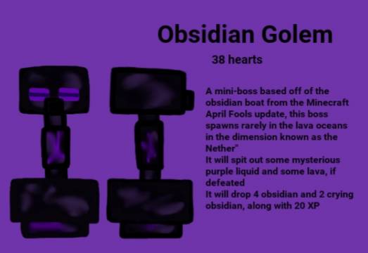 Obsidian Golem Minecraft