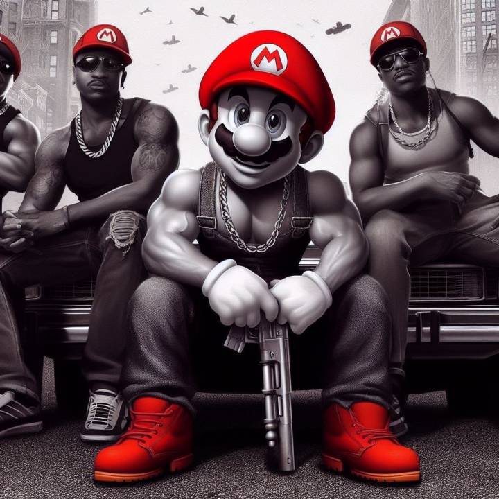 Gangsta Mario Wallpaper