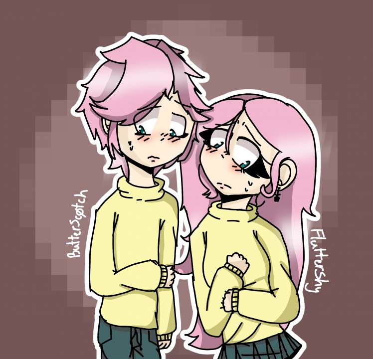 Butterscotch And Fluttershy Human