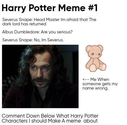 Sirius Black Harry Potter Memes