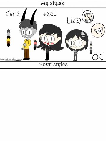 Credit to everyone! New accusment! Draw oc styles - Sketchers United