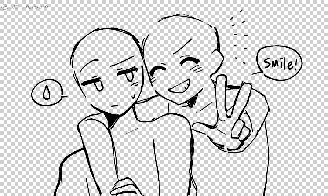 Chibi Couple Kissing Base