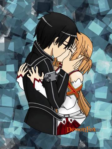 Kirito X Asuna Kiss