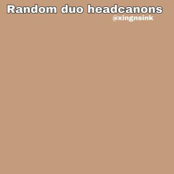 Random Duo Headcanons Meme Template on Sketchers United