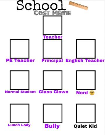 School Cast Meme Template on Sketchers United