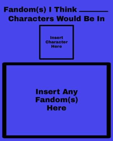 Fandom(s) I Think Blank Characters Would Be In - Sketchers United