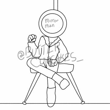 Man Looking In Mirror Drawing