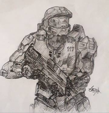 Master Chief Halo 4 Drawing