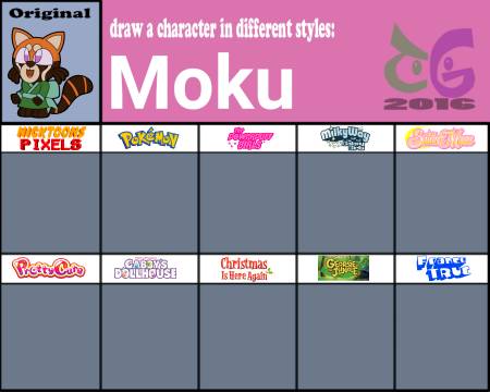 Moku, Draw A Characters In Different Styles - Sketchers United