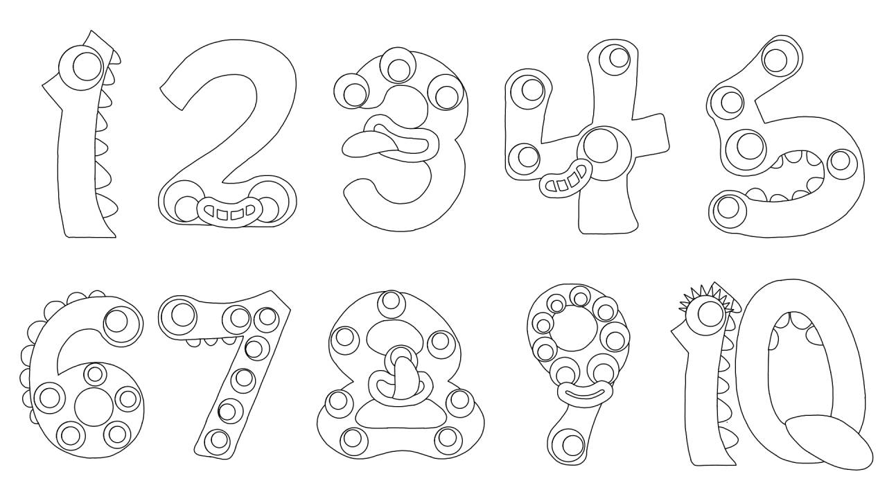 Endless Numbers 1-10 Coloring by RedMulyaCuties on Sketchers United