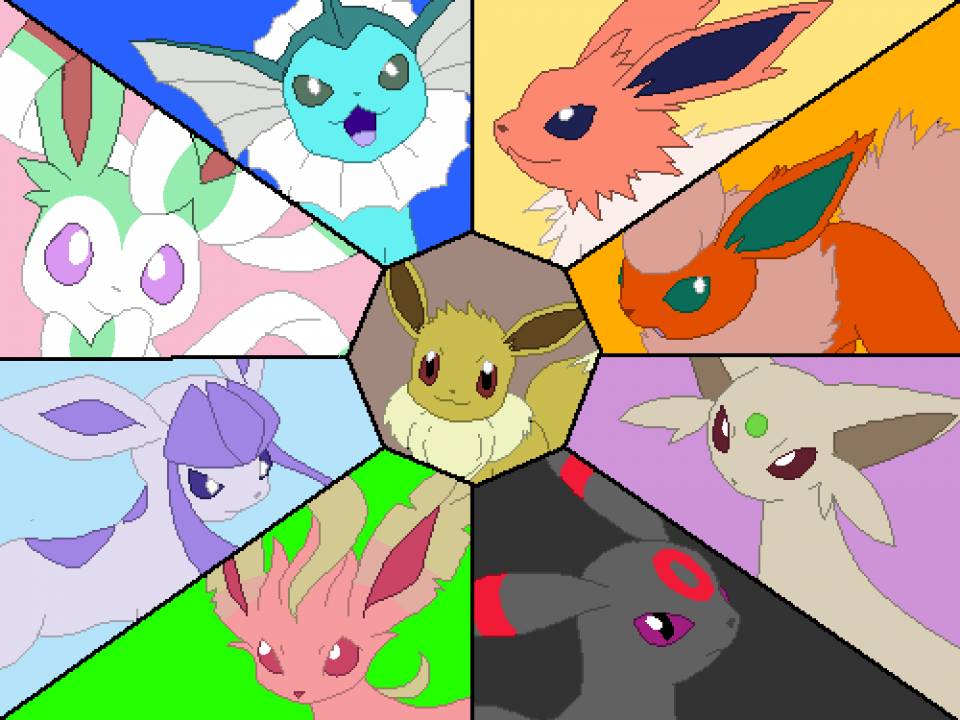 Pokemon Eevee Evolutions Shiny