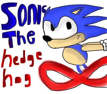 Shaded Sonic drawing - Sketchers United