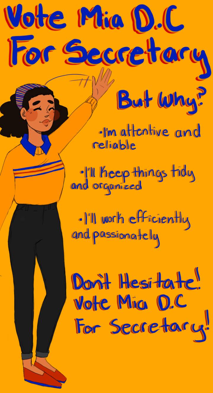 Vote For Me Poster Ideas For Secretary