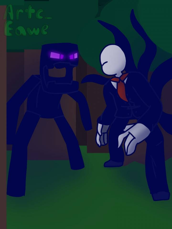 Slenderman And Enderman Minecraft